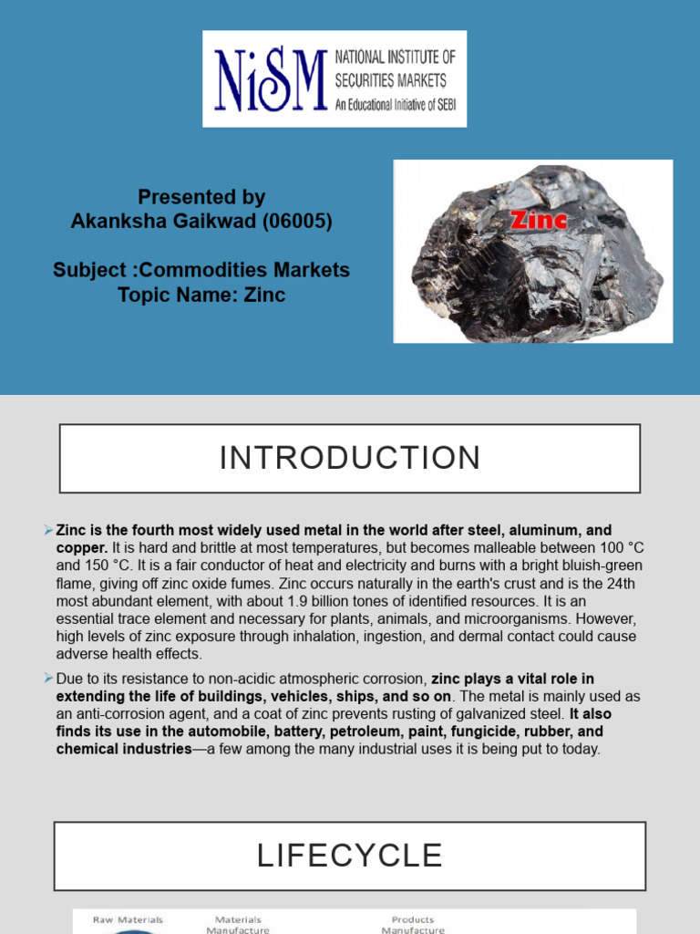 Zinc. | PDF | Zinc | Speculation