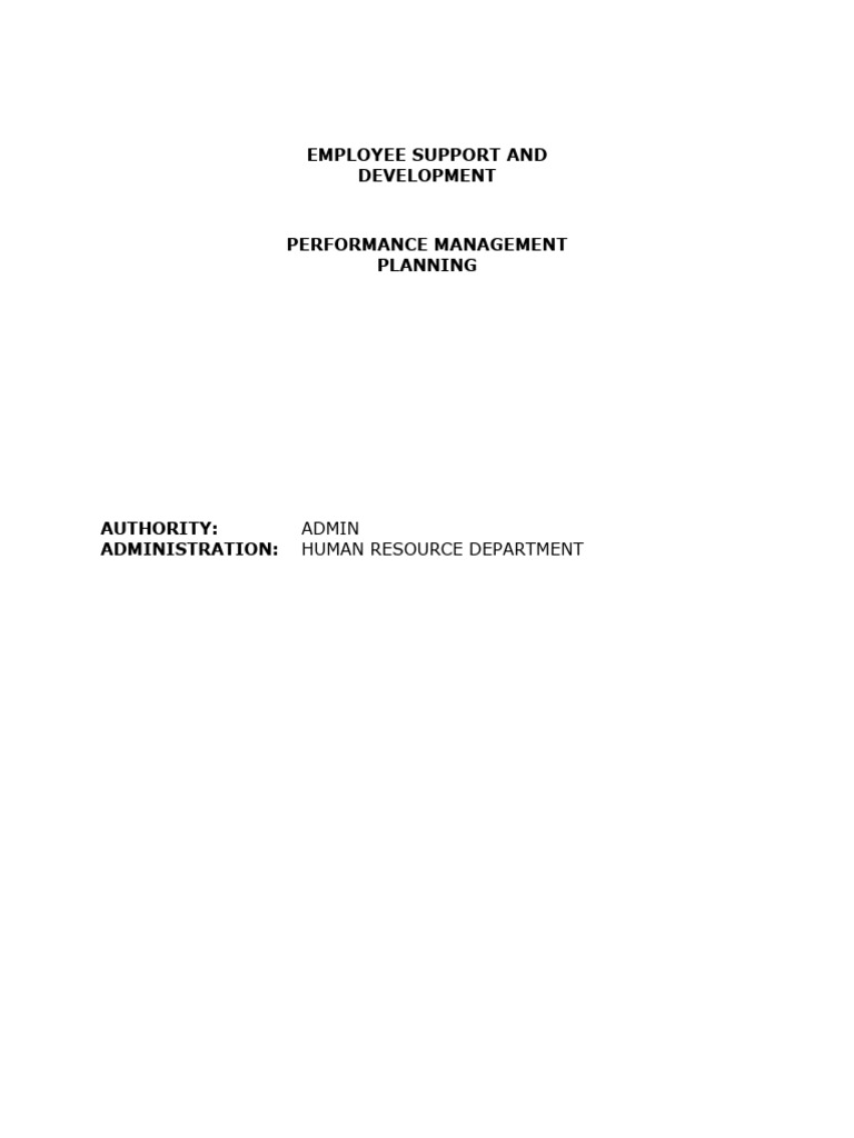8.02 Performance Development Planning | PDF | Performance Management | Goal