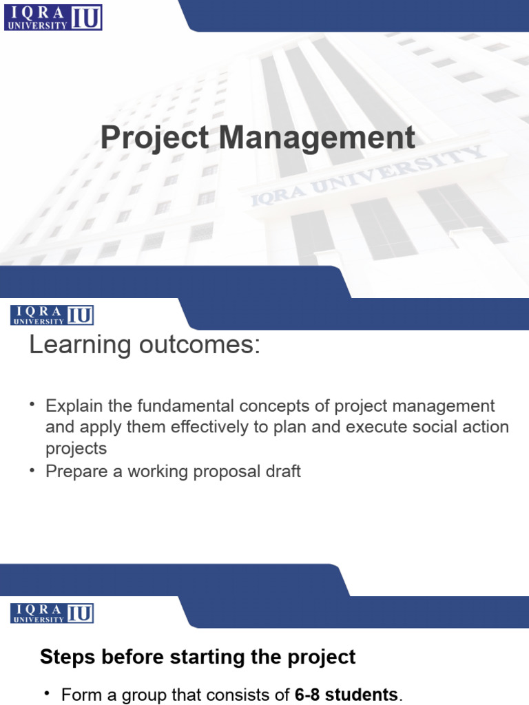 Project Management Cycle | PDF