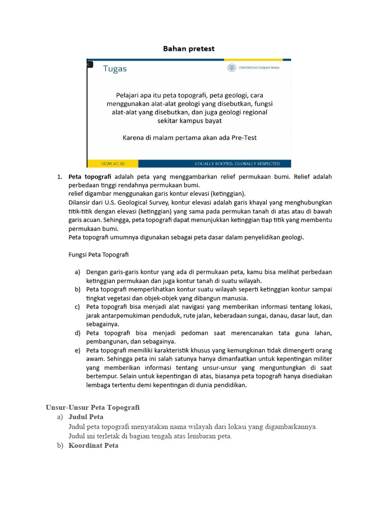 Geologi Regional Bayat dan Peta Topografi | PDF