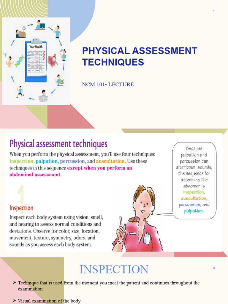 Physical Assessment Techniques Guide | PDF | Physical Examination | Hand