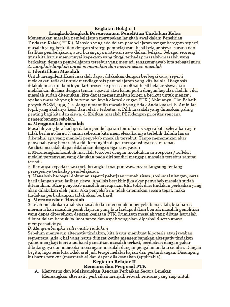 Rangkuman PTK Modul 3 | PDF