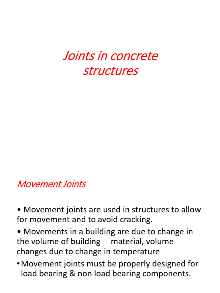 Joints in Concrete | PDF