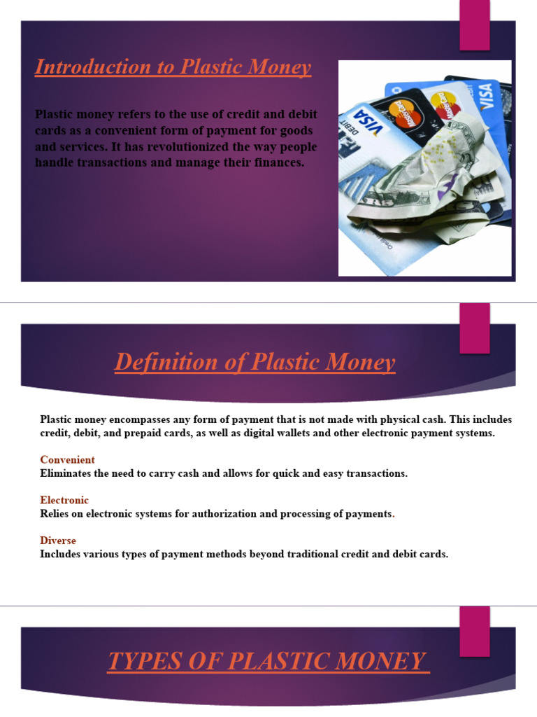 Introduction To Plastic Money | PDF