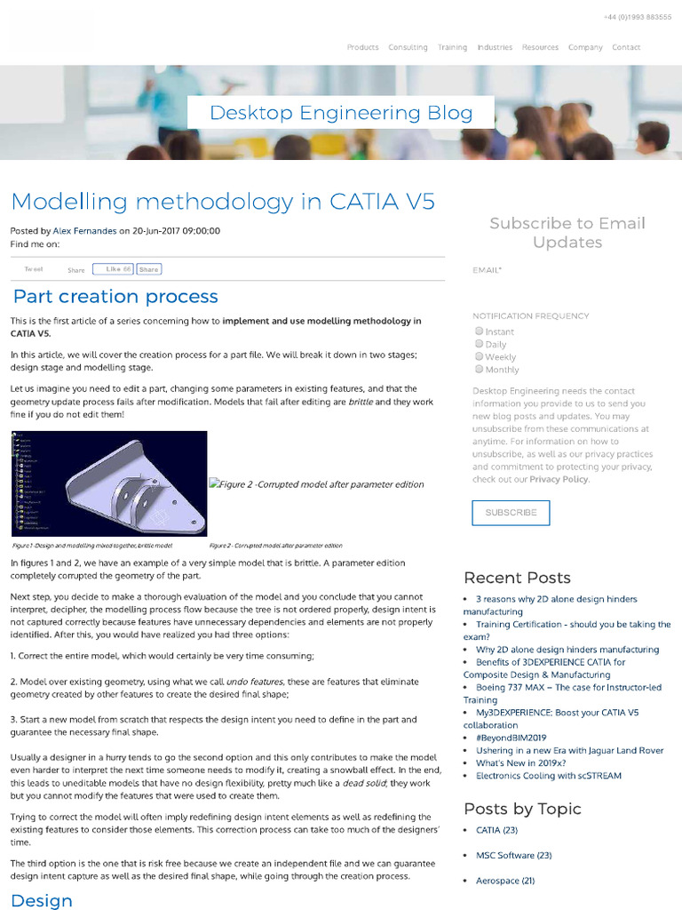 Modelling Methodology in CATIA V5 - Part 1 | PDF