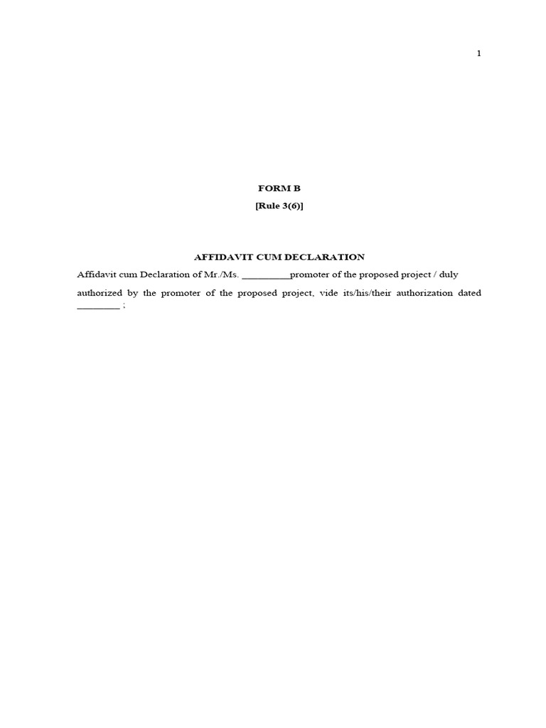 MAHARERA Form B Declaration by Seven Square | PDF | Audit | Accountant