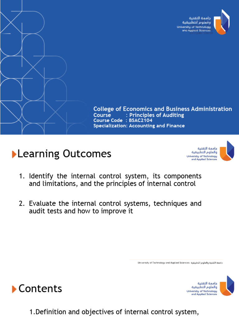 Principles of Auditing - Chapter - 3 | PDF | Internal Control | Audit