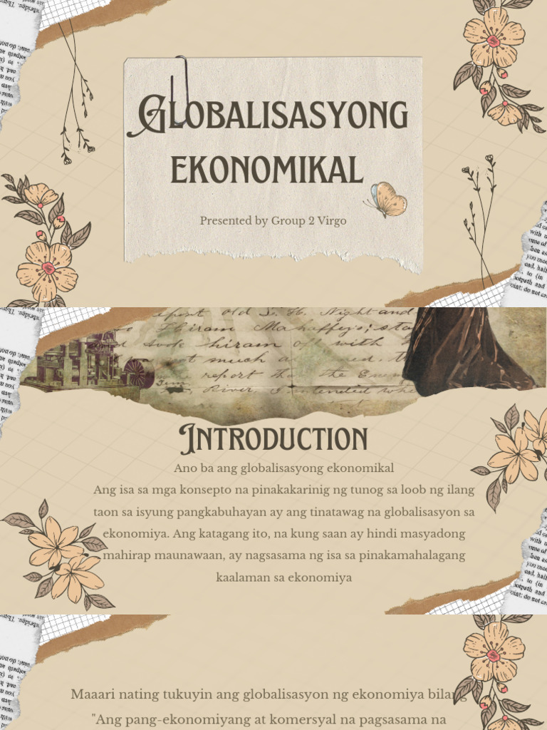 Globalisasyong Ekonomikal 20231115 153040 0000 | PDF
