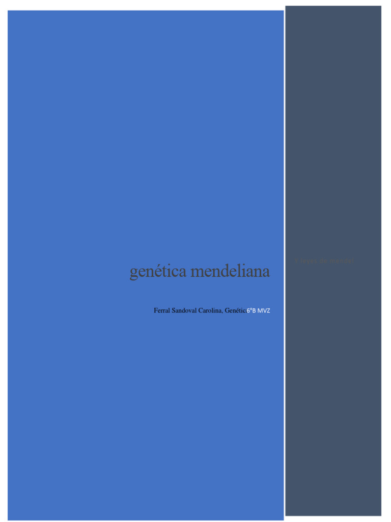 Genetica Mendeliana | PDF | Dominancia (Genética) | Alelo