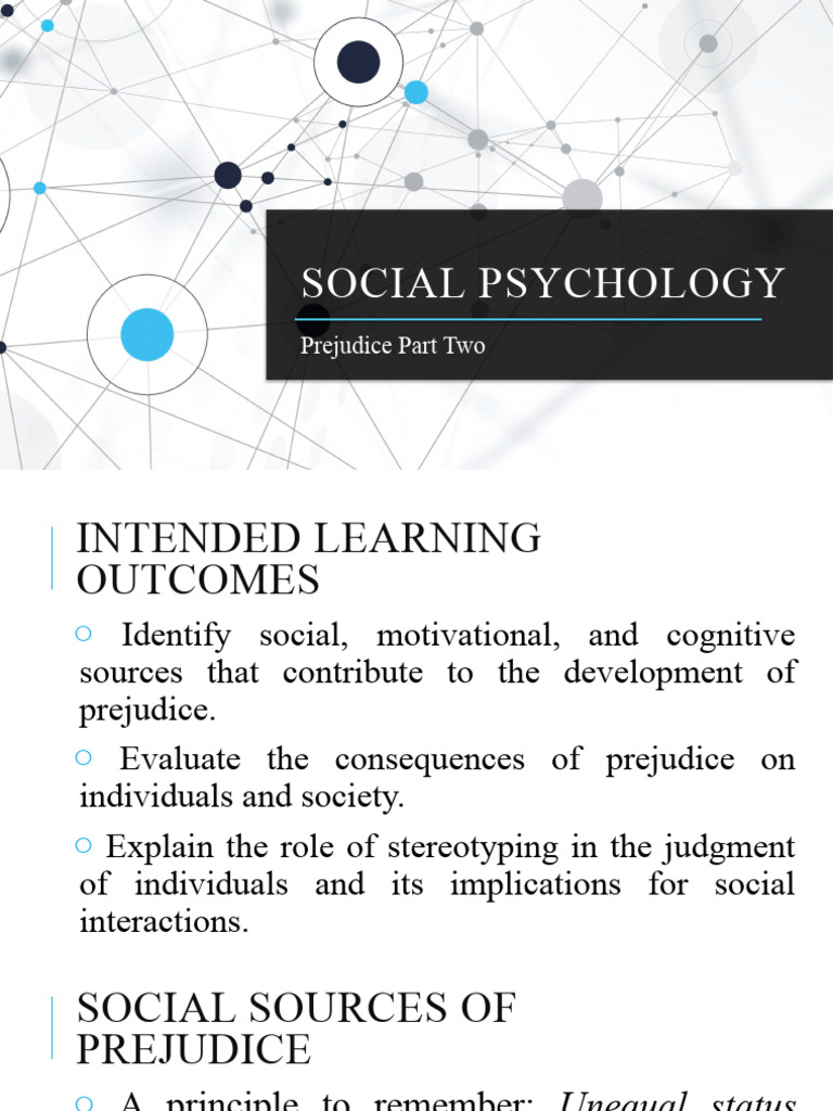 13 Social Psychology | PDF | Prejudices | Stereotypes