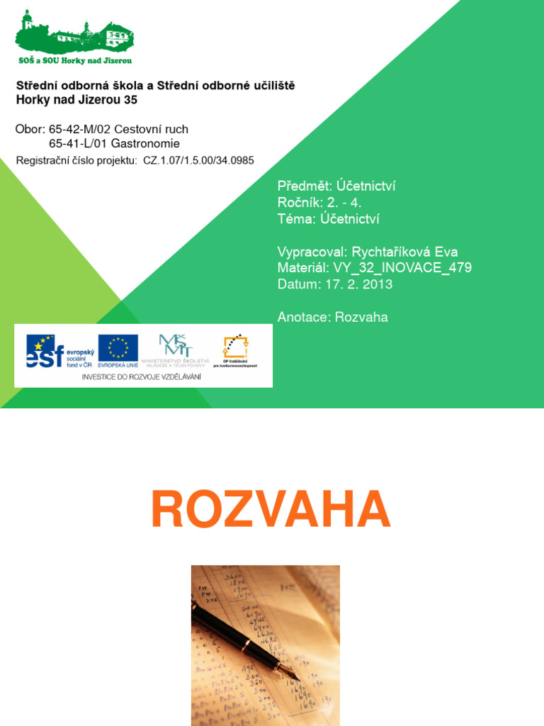 Rozvaha | PDF