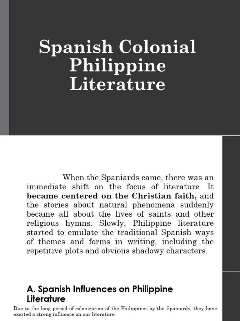 Spanish Colonial Philippine Literature MIDTERM | PDF | Tagalog Language ...