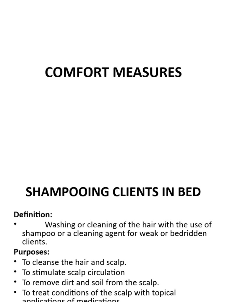 Comfort Measures Rle | PDF | Anatomical Terms Of Motion ...