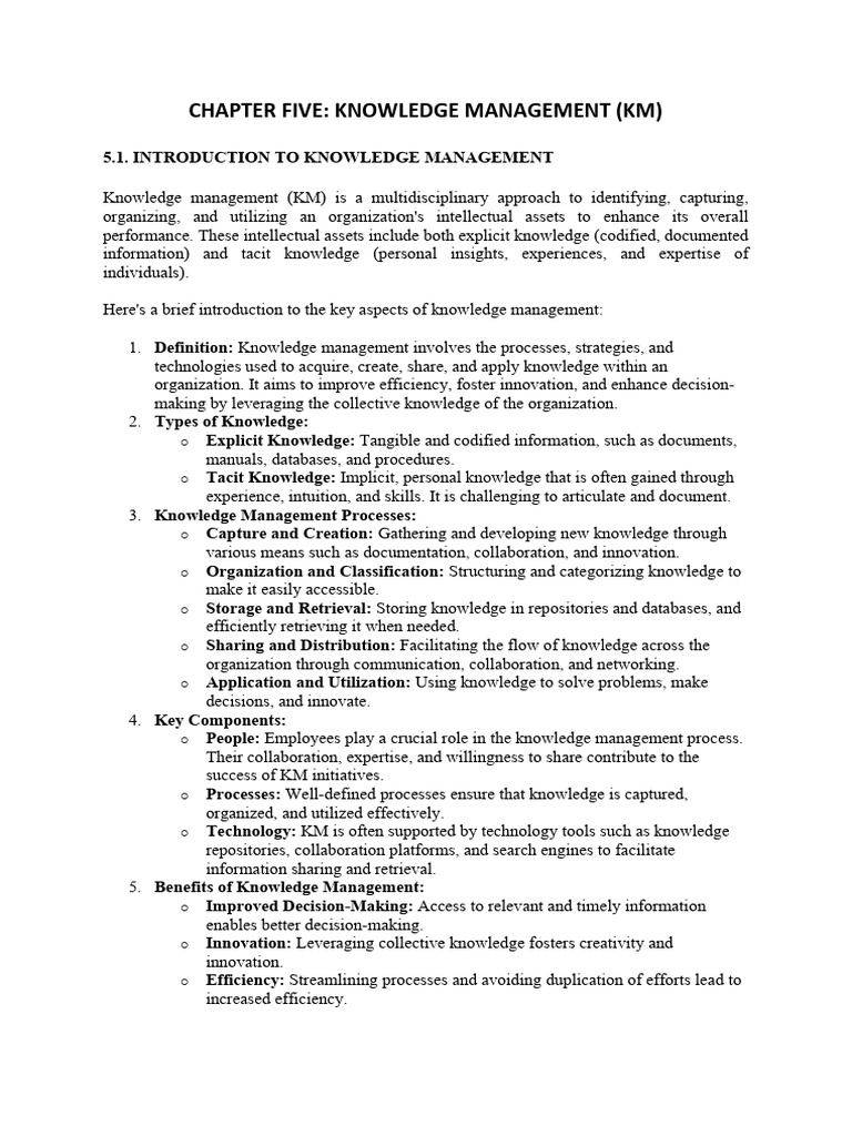 ACT CH MIS | PDF | Knowledge Management | Collaboration