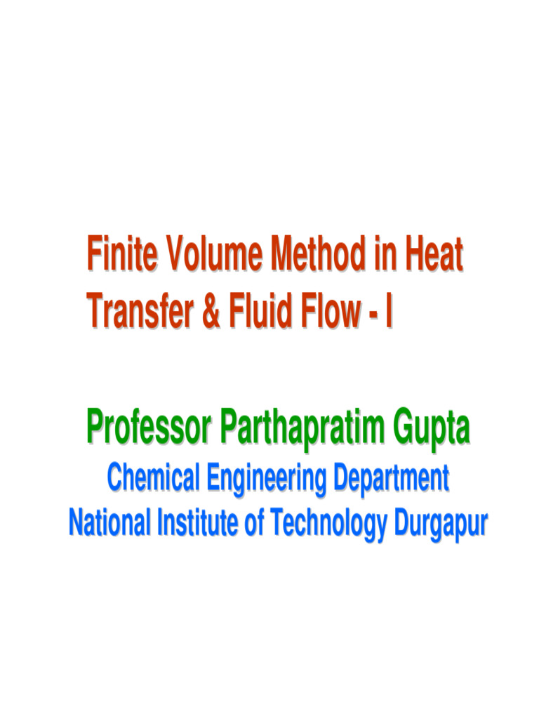 Winter School Finite Volume Method I Pdf Integral Diffusion