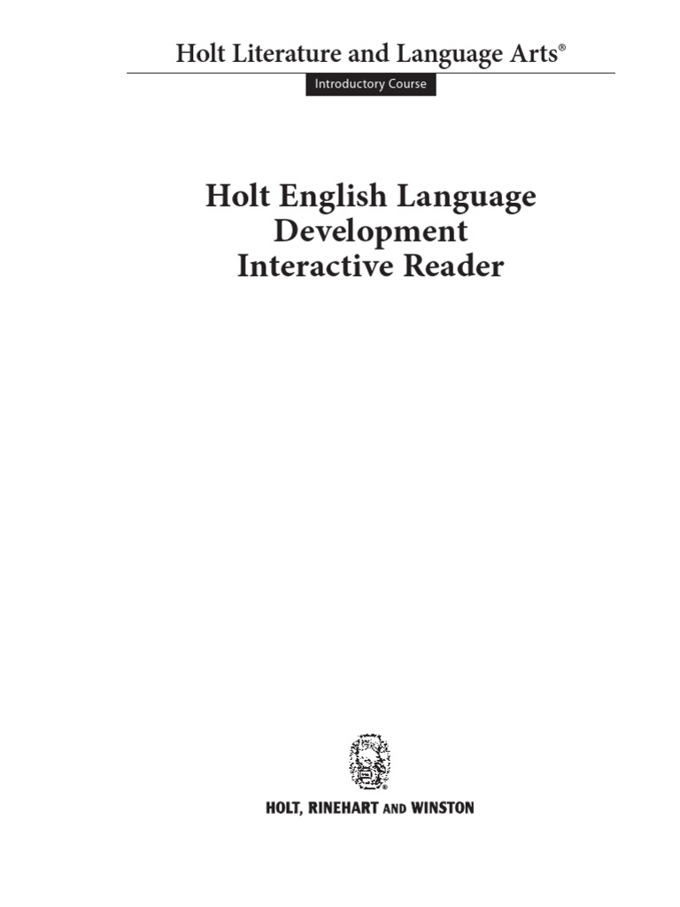 English Language Development - Interactive Reader, Introductory Course ... English Language Development - Interactive Reader, Introductory Course ...