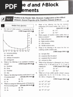 Chem-12 Pyq - D F Block | PDF | Transition Metals | Manganese