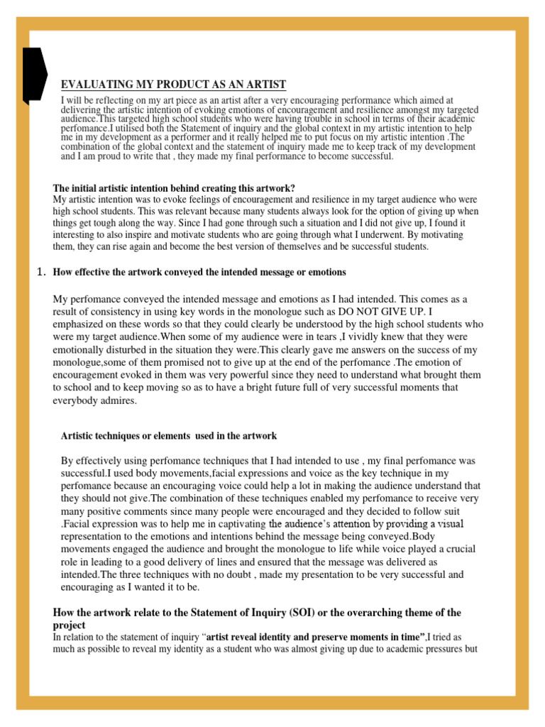 Drama Task Two Monday | PDF | Cognition