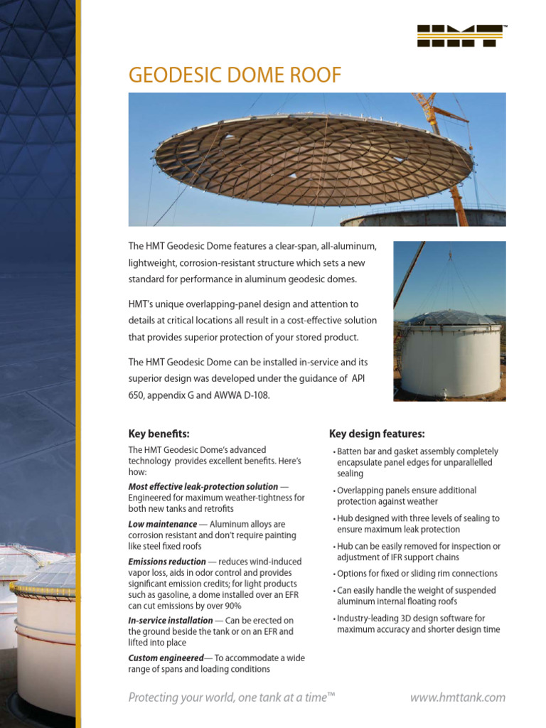 Geodesic Dome Brochure REV 4 1508 | PDF | Corrosion | Roof