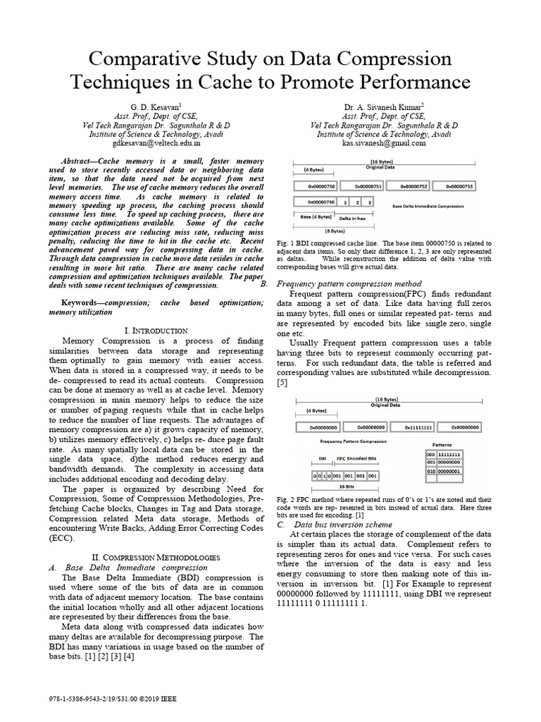 CAcomparative Study | PDF | Data Compression | Cache (Computing)