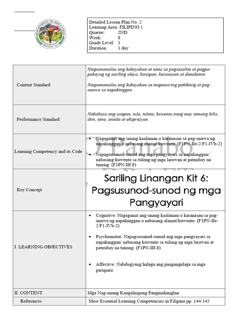 FILIPINOQ2 - DLP COT - Dox | PDF