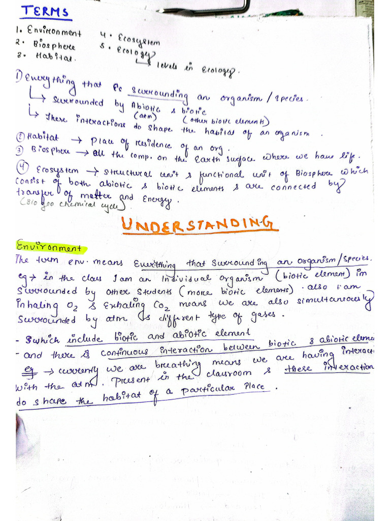 Environment Lecture 1 | PDF