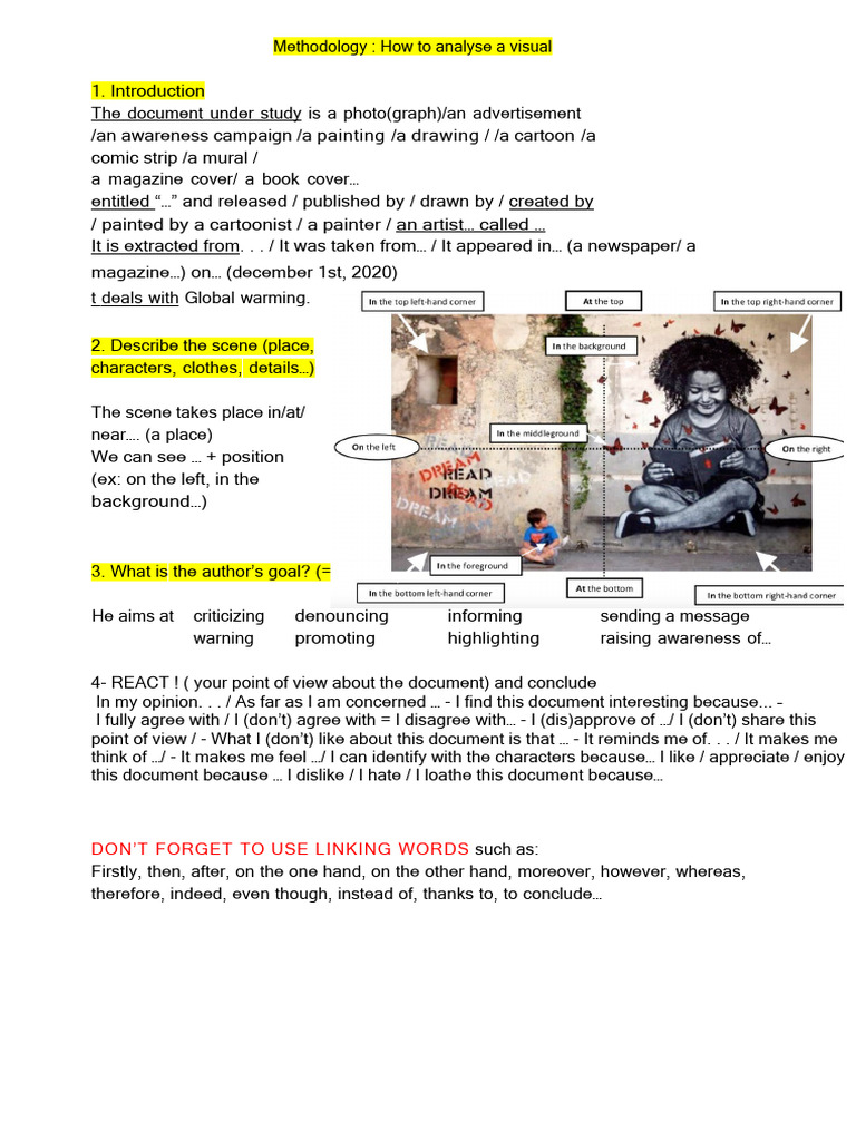 How To Analyse A Visual Document | PDF | Art