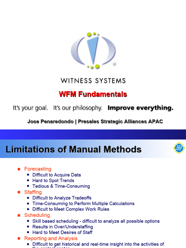WFM Fundamentals | PDF | Forecasting | Computing