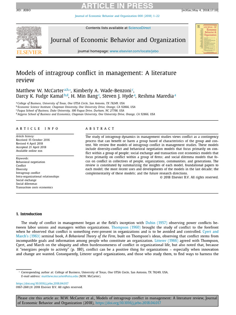 Five Model Intragroup Conflict Managemant | PDF | Negotiation | Market (Economics)