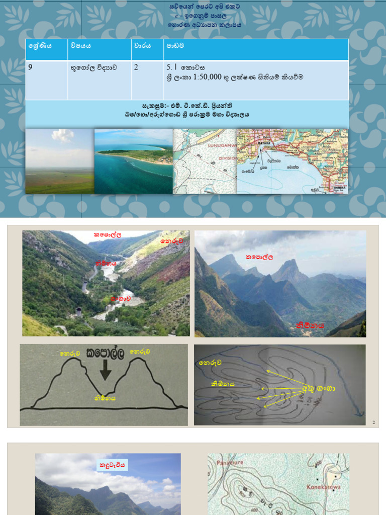 Sri Lanka 1 50000 Bhu Lakshana Sithiyam Kiyavima Grade 09 Geography ...