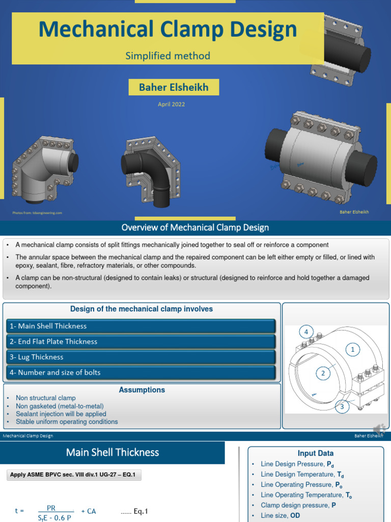 Mechanical Clamp Design Overview | PDF | Pipe (Fluid Conveyance) | Bending