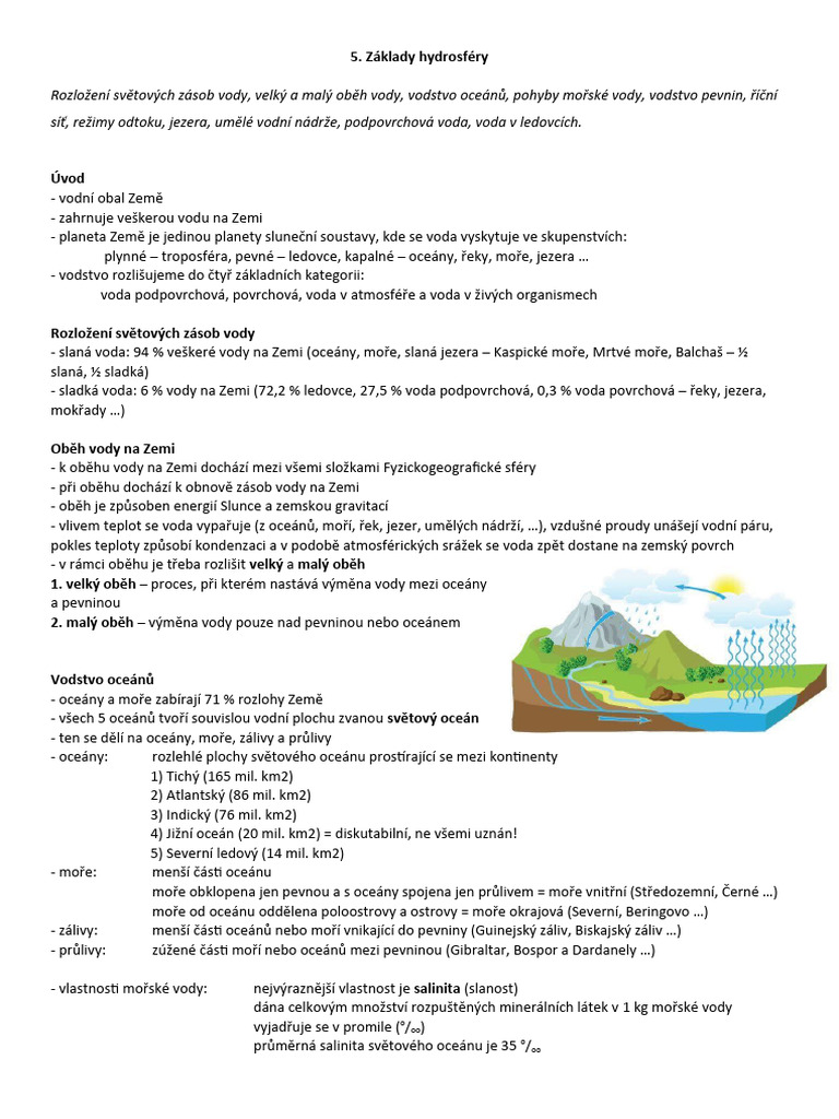 Základy Hydrosféry | PDF