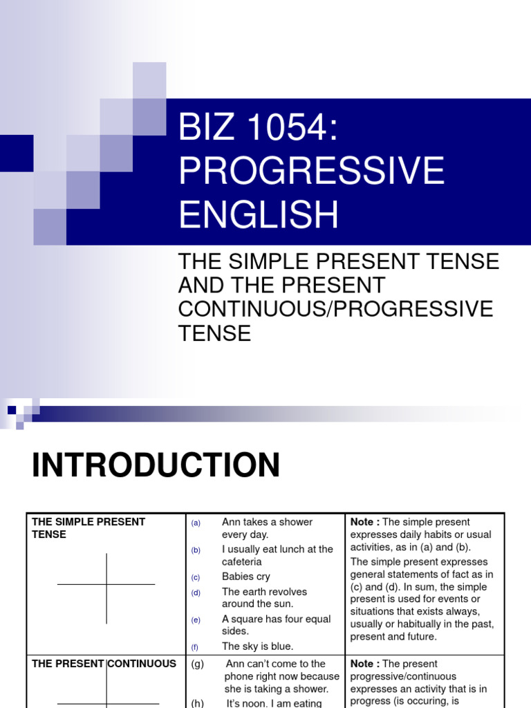 The Simple Present and Present Continuous Tense | PDF | Grammatical ...