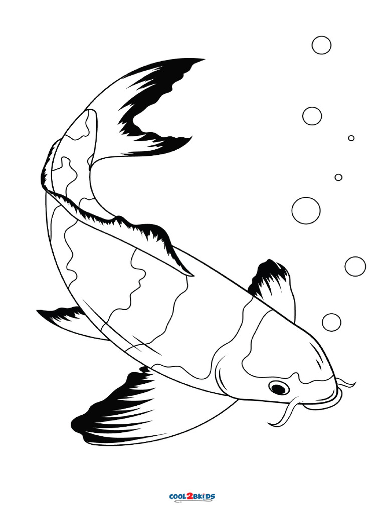 Printable Koi Fish Coloring Pages | PDF