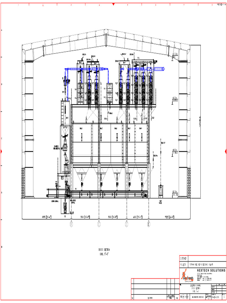 Erection Drawing Cross Section Grid 5 5 | PDF