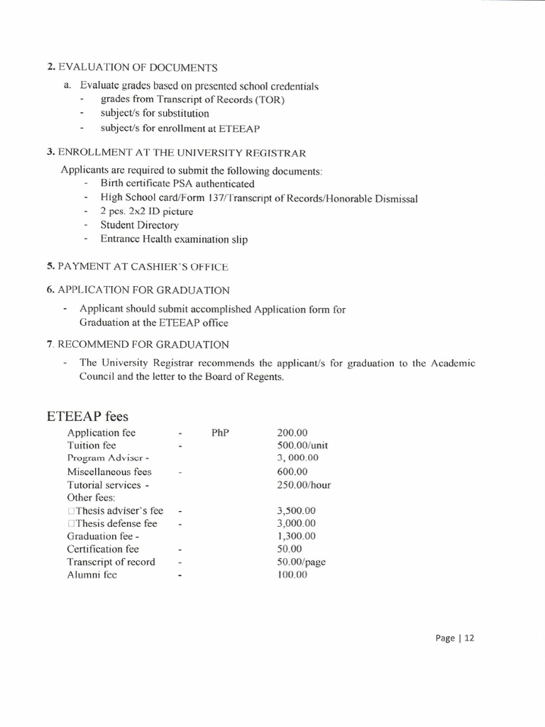 ETEEAP Manual Page 12 | PDF