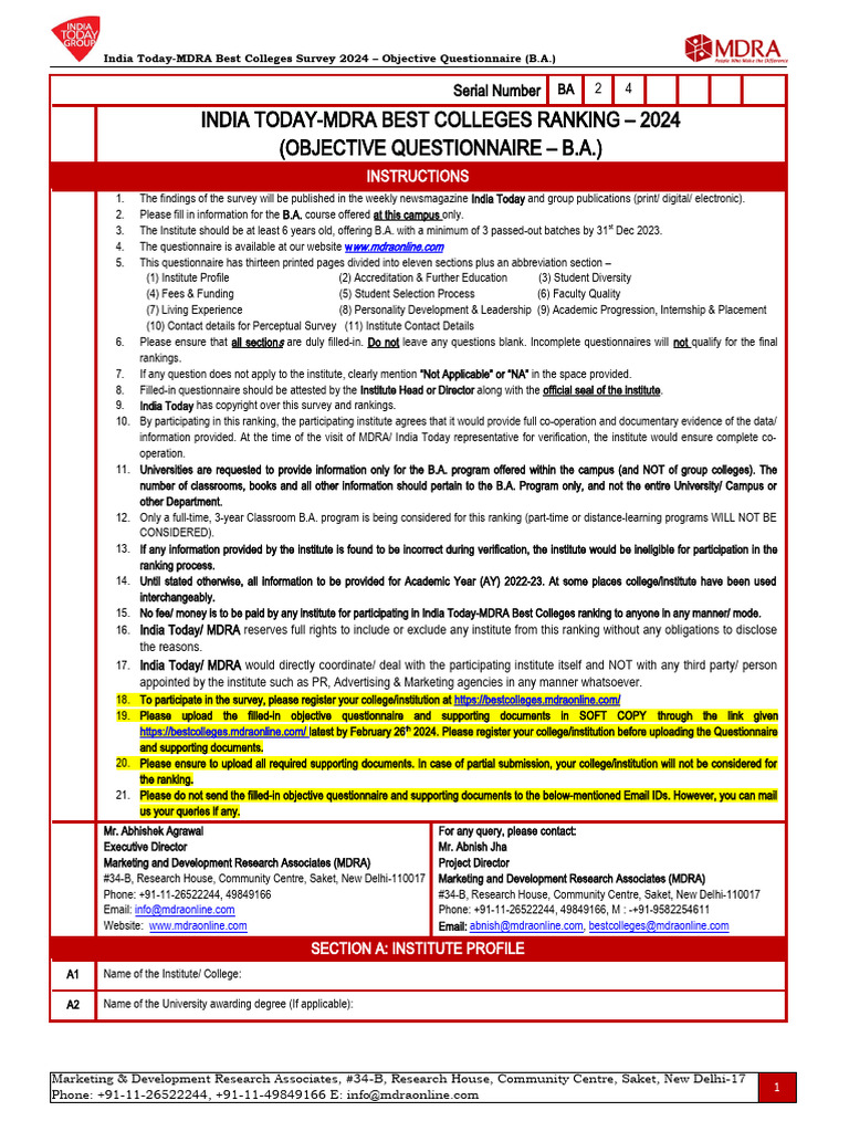 Objective QSNR ITG MDRA BA 2024 | PDF | Libraries