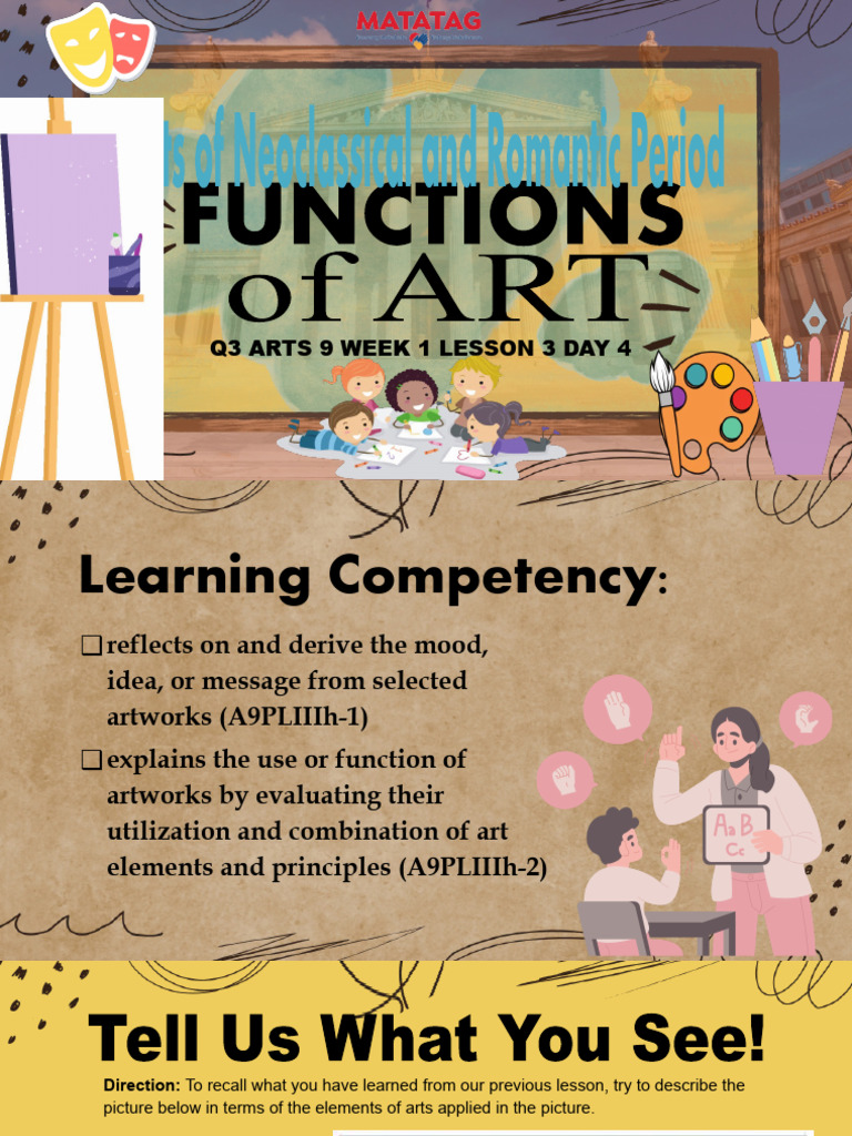 ARTS_Q3 PPT-MAPEH9_Lesson 3 (Neoclassic and Romantic-Functions of Art) | PDF | Paintings ...