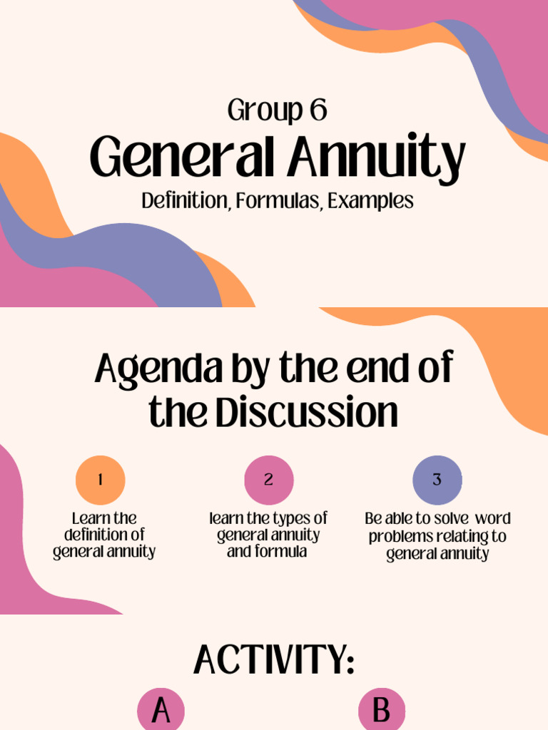 Gen-Math General Annuity Report | PDF | Interest | Present Value