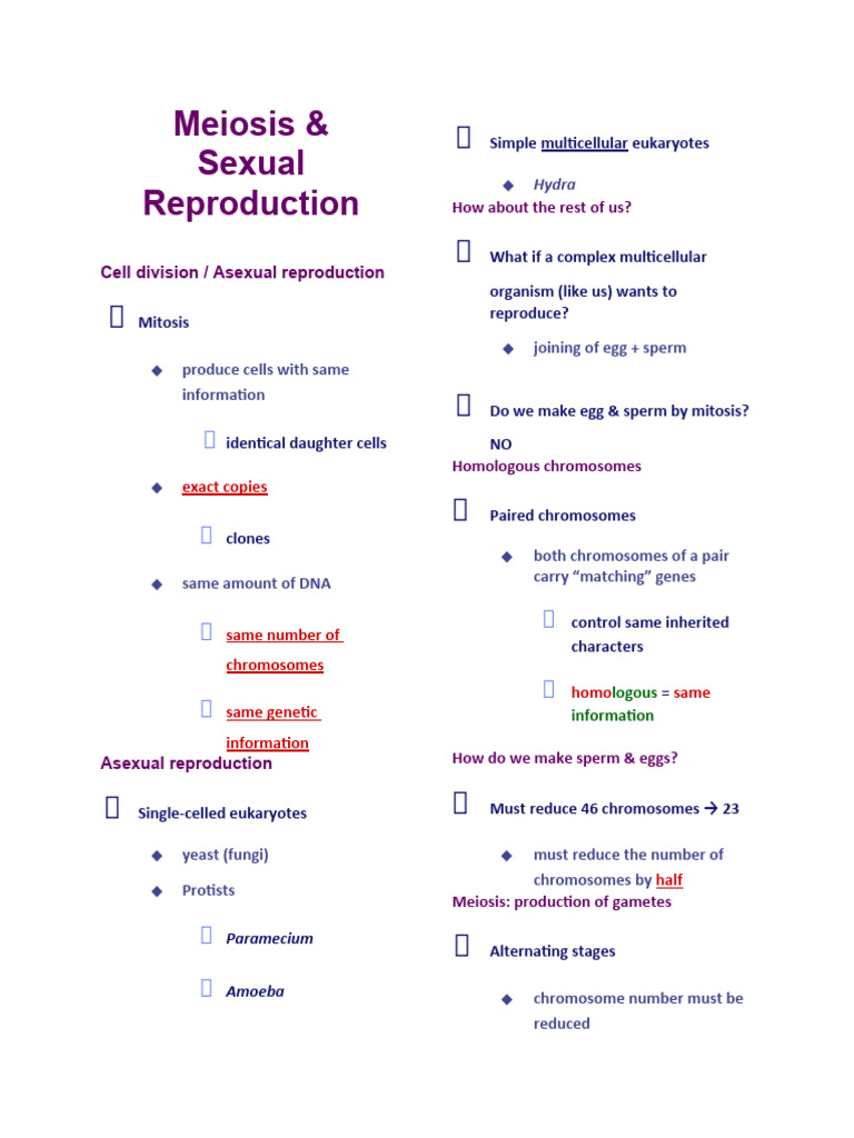 Meiosis & Sexual Reproduction | PDF | Meiosis | Ploidy