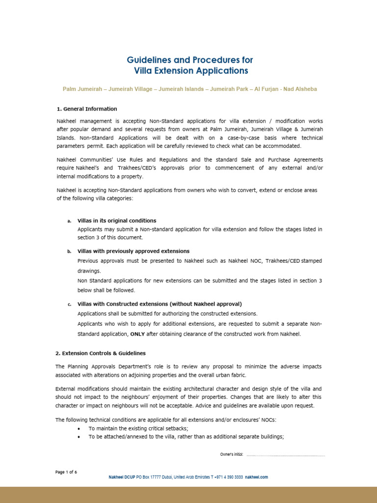 Guidance and Procedures To Villa Extensions | PDF | Indemnity | Legal ...