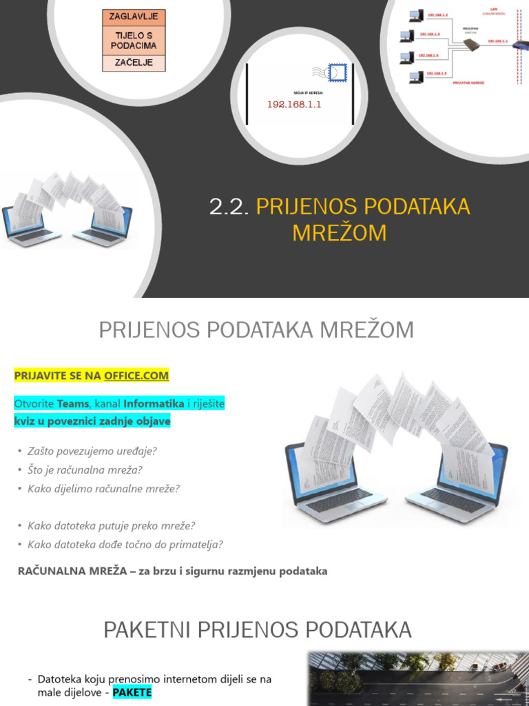 Prijenos Podataka Mrežom | PDF