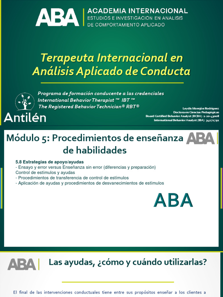 Curso IBT ™ RBT® - Módulo 5.5 | PDF | Color | Comportamiento