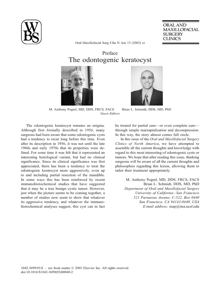The Odontogenic Keratocyst - Omc | PDF | Neoplasms | Clinical Medicine