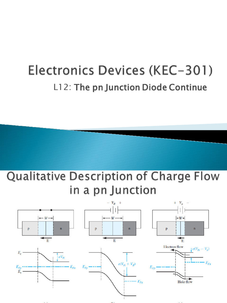 L12-The PN Junction Diode Continue | PDF | P–N Junction | Semiconductors