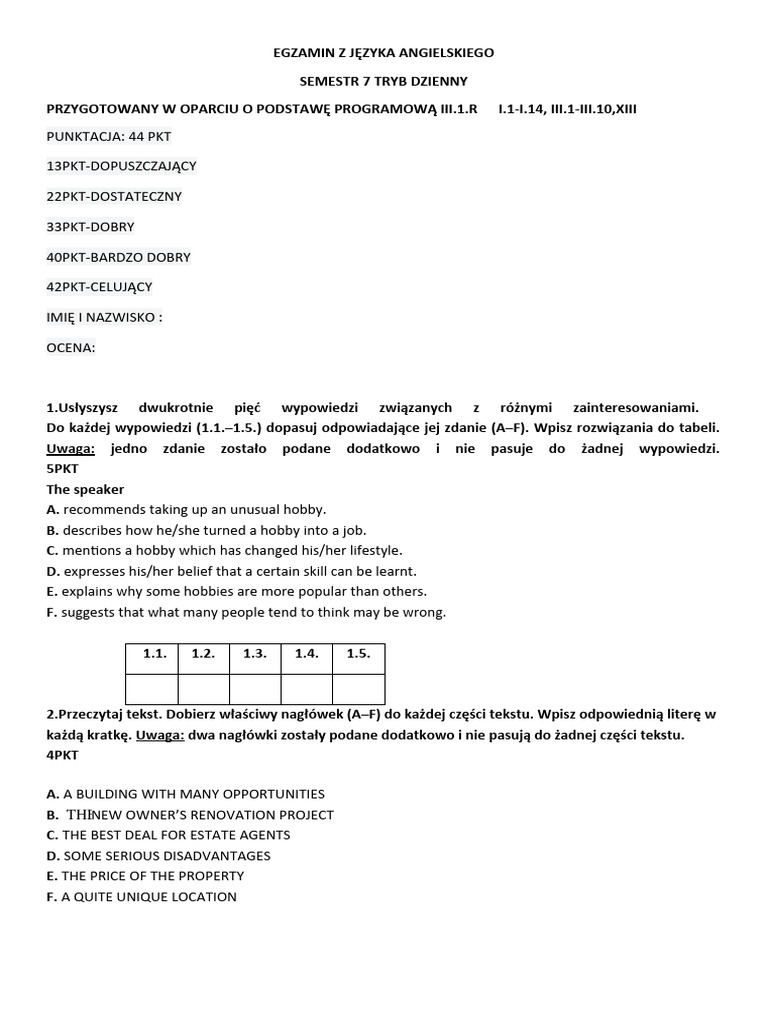 Egz Sem 7 | PDF | Adolescence | Emotions
