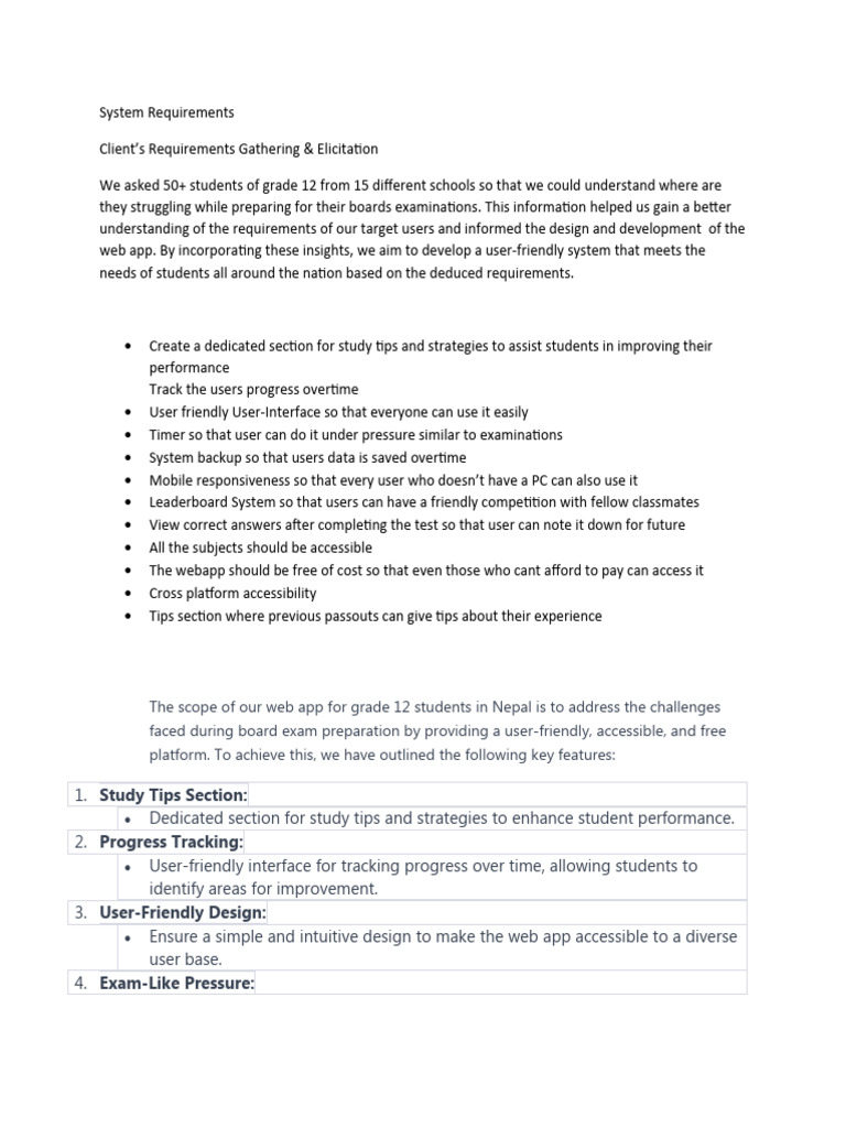 System Requirements | PDF | Usability | Mobile App