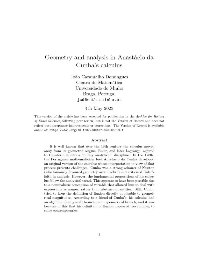 Geometry+analysis JAC AM | PDF