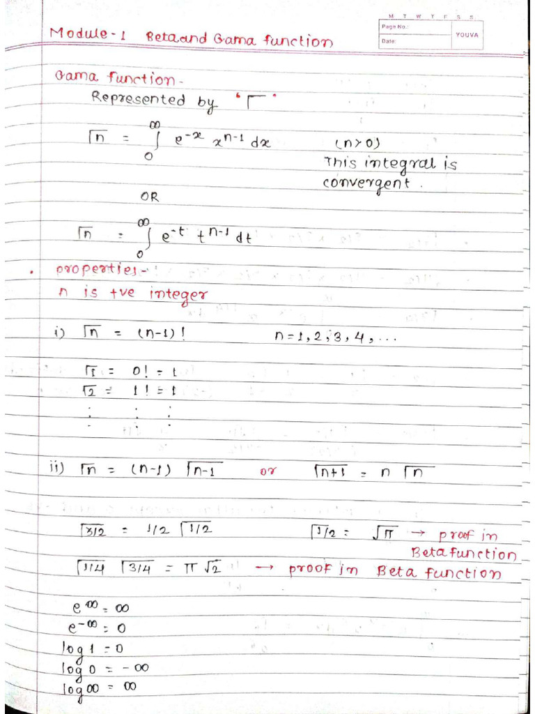 Beta Gamma Functions | PDF
