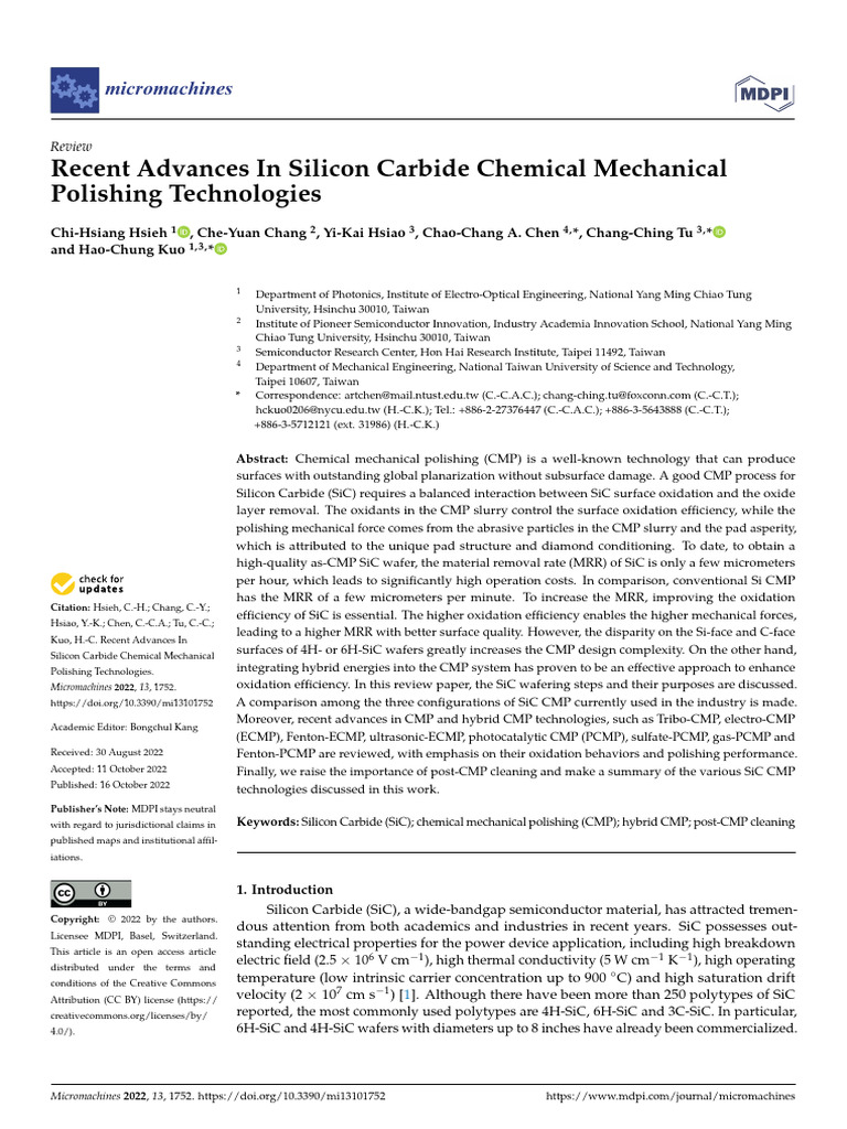 Micromachines 13 01752 PDF Wafer Electronics Materials